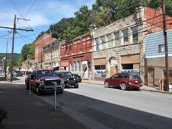 Classic red brick civic building standing solid because someone decided government structures should look dignified and permanent, imagine that.