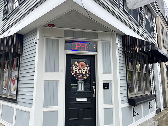 That playful name hints at the creative donut adventures waiting behind this Manchester corner shop. 