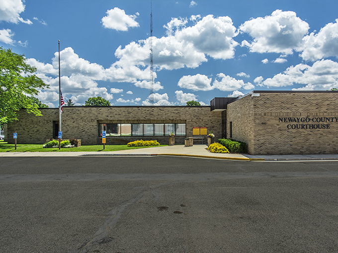 Modern civic pride meets practical design in this tidy courthouse that serves community needs.