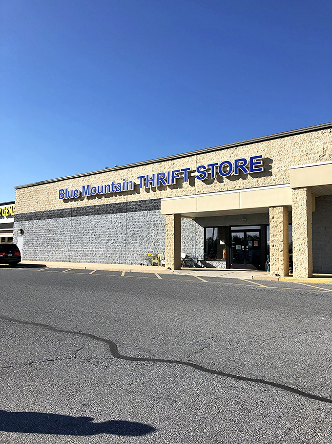 The unassuming exterior belies the bargain bonanza inside. Don't judge this thrift store by its cover!