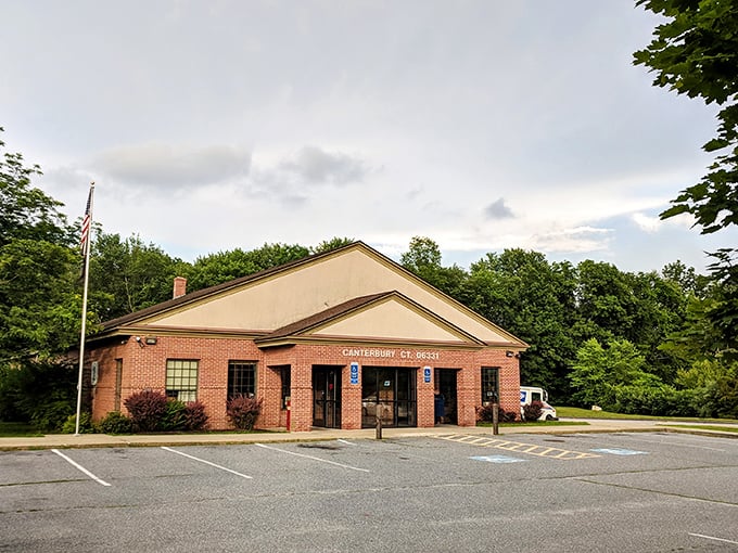Canterbury's brick town office sits sturdy and unpretentious, like a reliable neighbor who's been there through every season since forever.