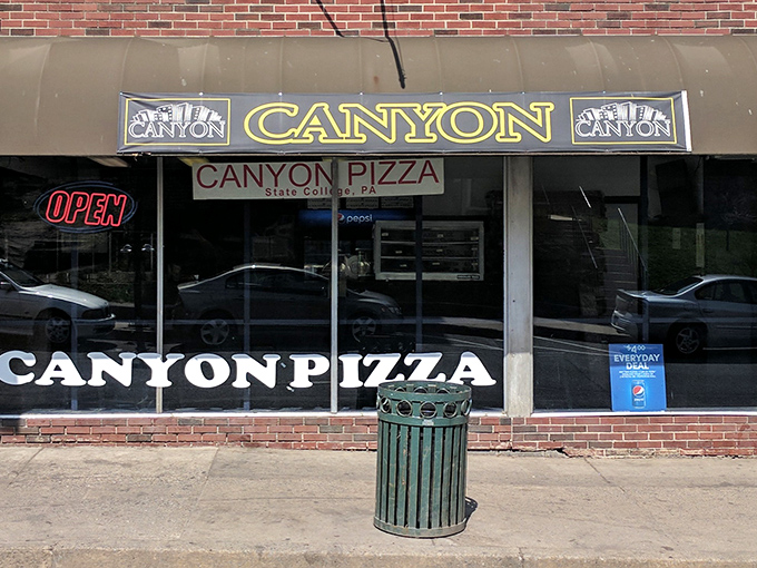 The unassuming home of Canyon Pizza &ndash; where State College residents and students alike find pizza satisfaction.