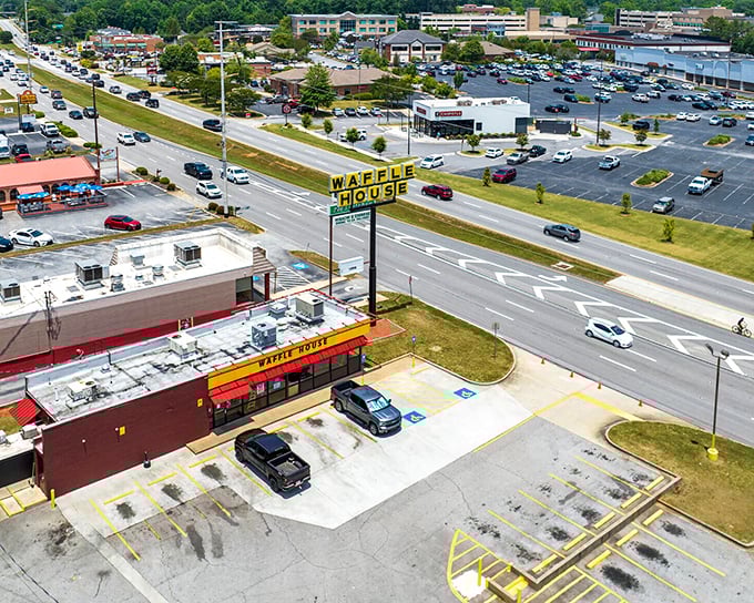 Waffle House: a beacon of affordable dining in Carrollton and beyond. Where the hash browns are scattered, smothered, and budget-approved!