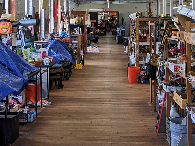 Vintage meets variety in this indoor marketplace. The wooden floors have supported generations of shoppers on their quest for the perfect find.