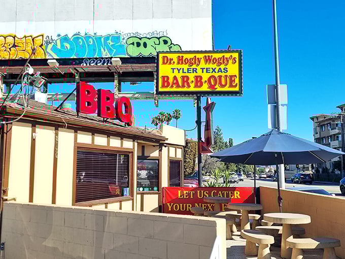 That quirky name and bold signage have been Valley landmarks for decades&mdash;promising Texas BBQ that delivers big flavor.