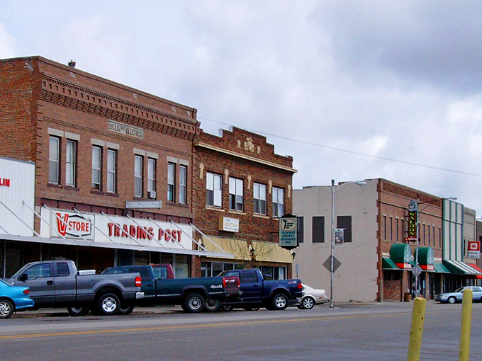 Brick buildings stand shoulder-to-shoulder along Forsyth's main drag, offering affordable small-town charm that big cities can't match.
