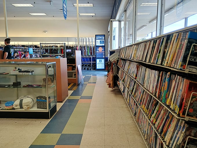Those gleaming floors and organized displays make thrift shopping feel like a boutique experience.