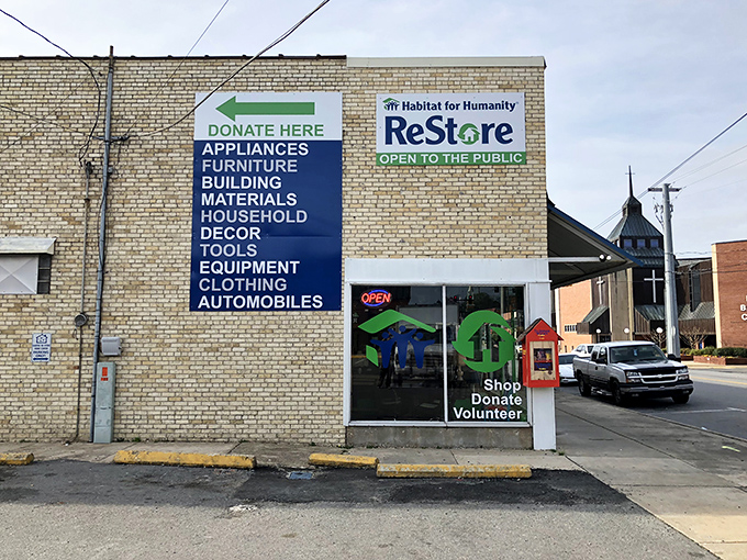That donation list on the wall reads like a home makeover wishlist&mdash;and everything inside costs pennies on the dollar.