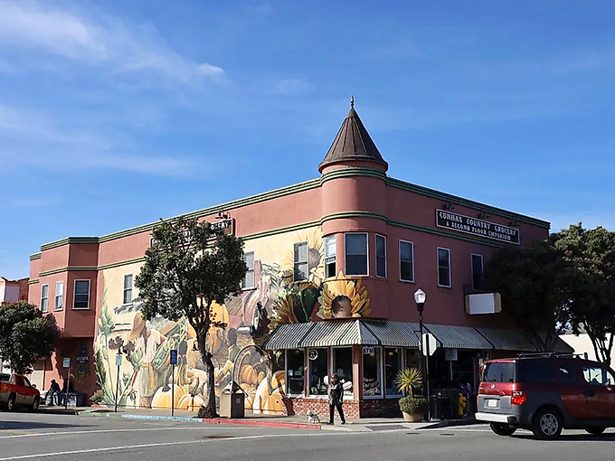 Half Moon Bay's colorful architecture blooms with sunflower murals&mdash;proof that sometimes the most delightful surprises come at the corner of art and architecture.