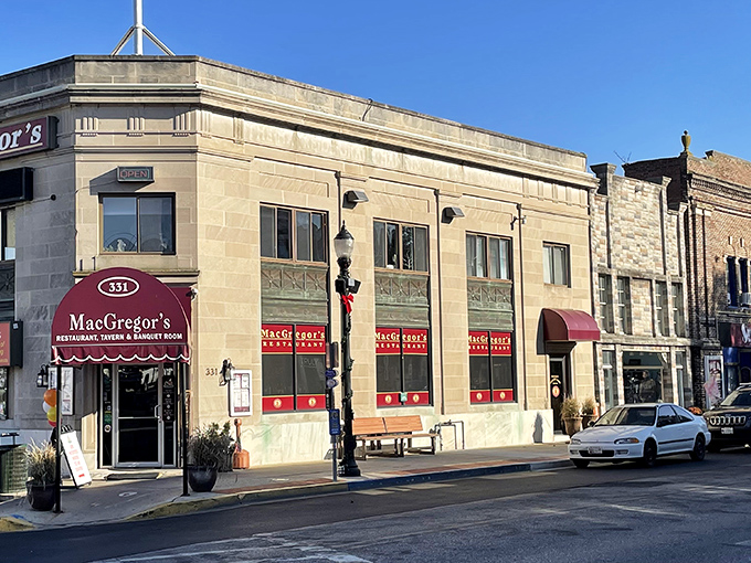 MacGregor's Restaurant in Cumberland occupies what was clearly once a bank. From storing money to serving meals&mdash;now that's a promotion!