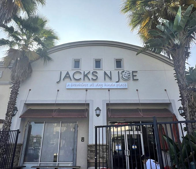 Modern architecture meets timeless breakfast traditions in this sleek urban morning destination spot.