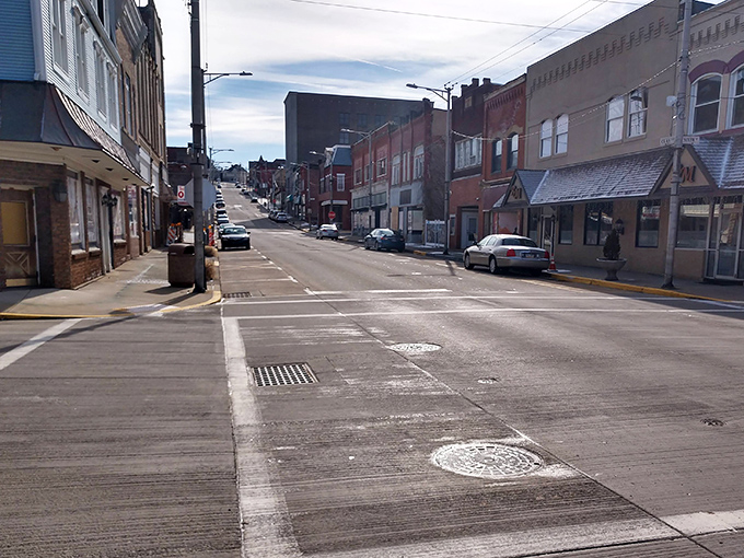 This view down Jeannette's commercial district reveals well-preserved storefronts where retirement dollars stretch further than in pricier communities.
