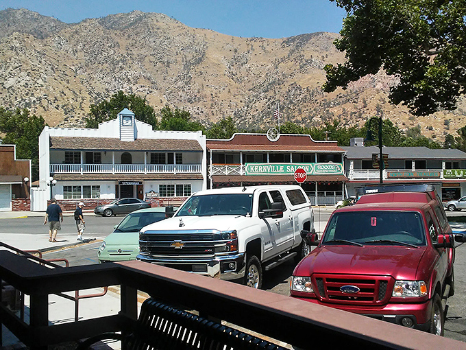 The Kernville town square &ndash; where the Sierra Nevada mountains provide a backdrop that no Hollywood set designer could improve upon.