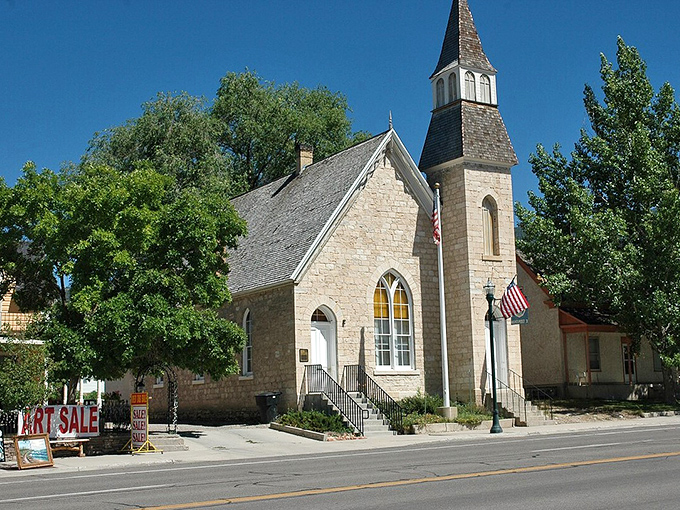 This charming stone church in Manti represents the solid foundation of community and affordability in this hidden gem.