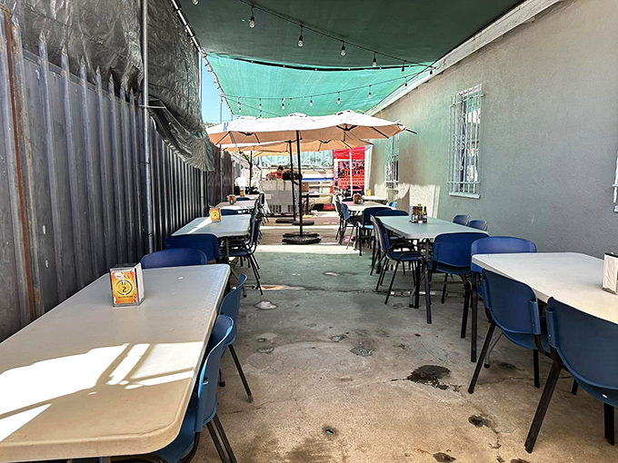 This outdoor setup might look humble, but the flavors are anything but. Compton's seafood secret is worth seeking out.