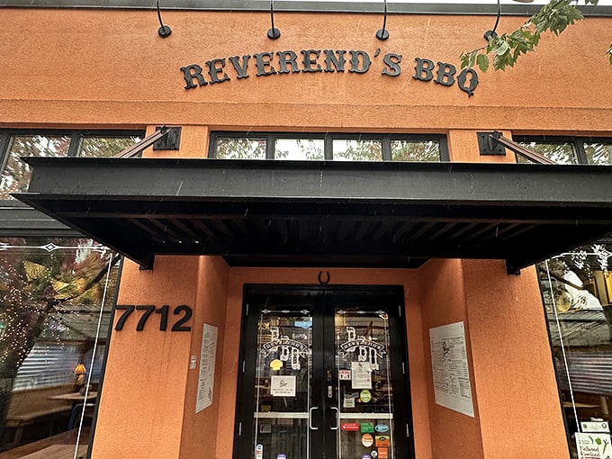 Don't let the contemporary exterior fool you - inside Reverend's BBQ, they're honoring time-tested smoking traditions with religious devotion.