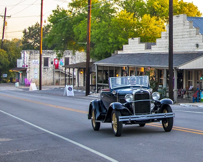 That classic car cruises Main Street like it owns the place &ndash; and honestly, it probably should.