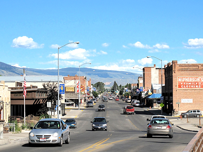 Salmon's wide main street welcomes visitors with mountain views that seem to say, "Take your time, we're not going anywhere."