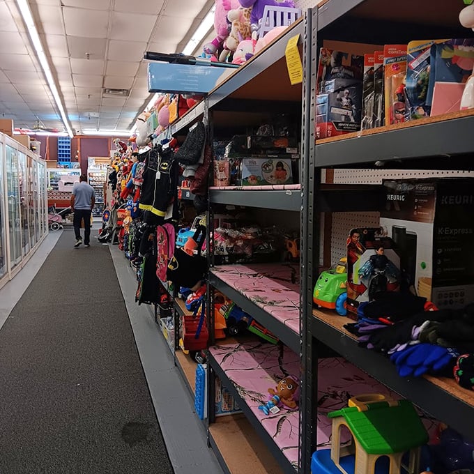 Toy heaven awaits! These packed shelves hold childhood memories for the young and young-at-heart alike.
