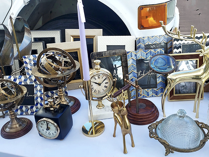Gleaming brass animals and vintage timepieces await new homes &ndash; each object carrying stories from previous lives into future mantlepieces.