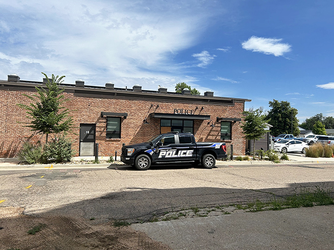 Kersey's police department occupies this practical brick building, where community safety comes with a personal touch only possible in small towns.