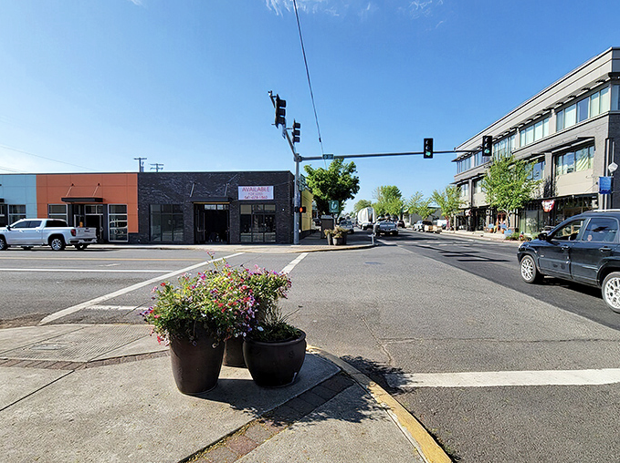 Madras offers desert beauty and mountain views without the inflated Central Oregon price tag. Those flower pots add charm to an already appealing downtown.