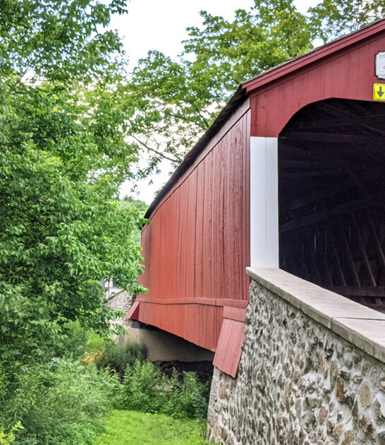 covered bridge pennsylvania postcard ftr