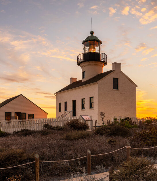 dreamy lighthouse california postcard FTR