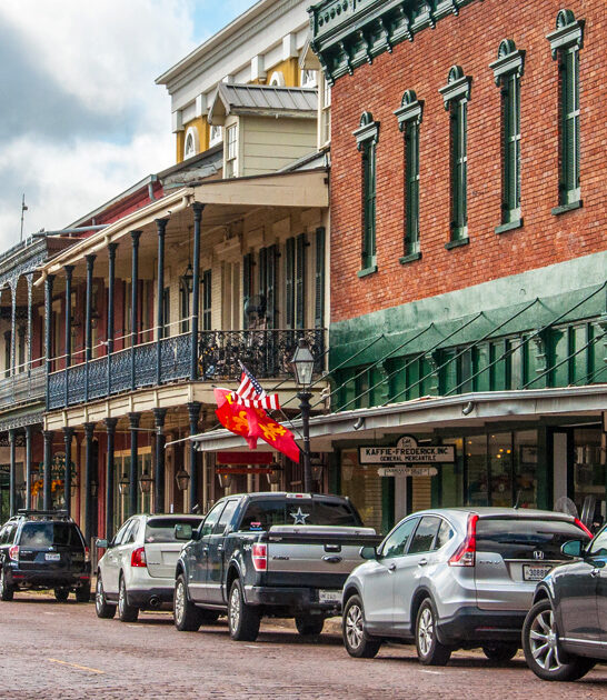 historic front street in natchitoches, louisiana