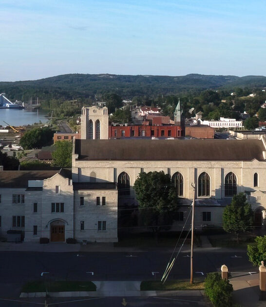 postcard michigan town worthy ftr