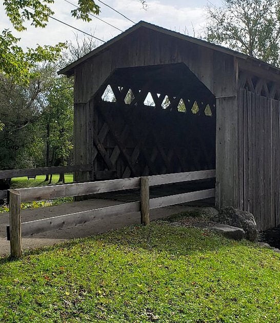 wisconsin covered bridge postcard ftr