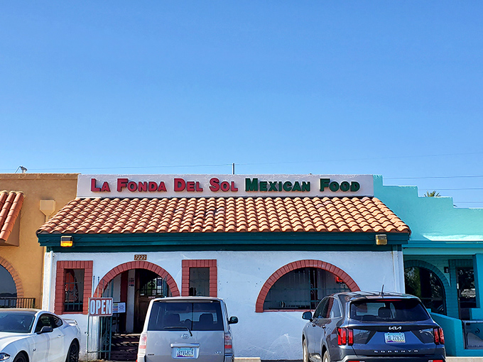 The unassuming exterior of La Fonda Del Sol might fool you, but locals know this Scottsdale strip mall hides Mexican food treasures worth discovering.