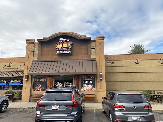 Can't Stop Smokin' BBQ's unassuming exterior houses smoky treasures that draw barbecue lovers to this Chandler strip mall gem.