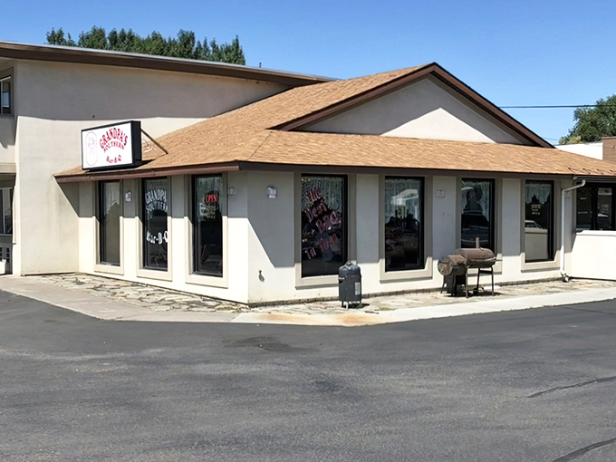 The unassuming exterior of Grandpa's Southern BBQ belies the smoky treasures within. Don't let the modest appearance fool you.
