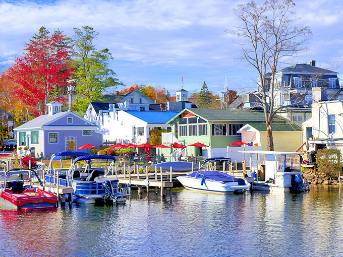 Wolfeboro's waterfront looks like it was designed by someone who understood that boats, buildings, and blue water make for perfect small-town harmony.