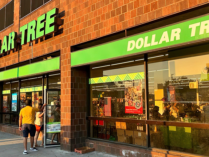 That iconic green and white sign beckons bargain hunters like a lighthouse guides ships to shore in Jersey City.