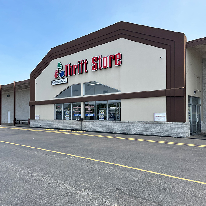 The unassuming exterior of CommunityAid belies the treasure trove within, like finding a secret passage to bargain paradise.