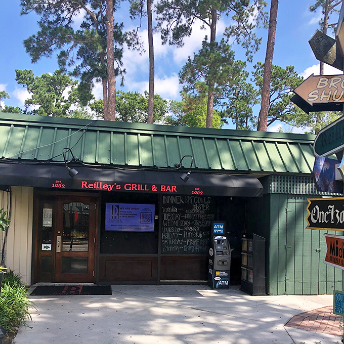 Tucked among towering pines, Reilley's green-roofed exterior promises Irish charm with a Lowcountry twist &ndash; a forest hideaway for hungry explorers.