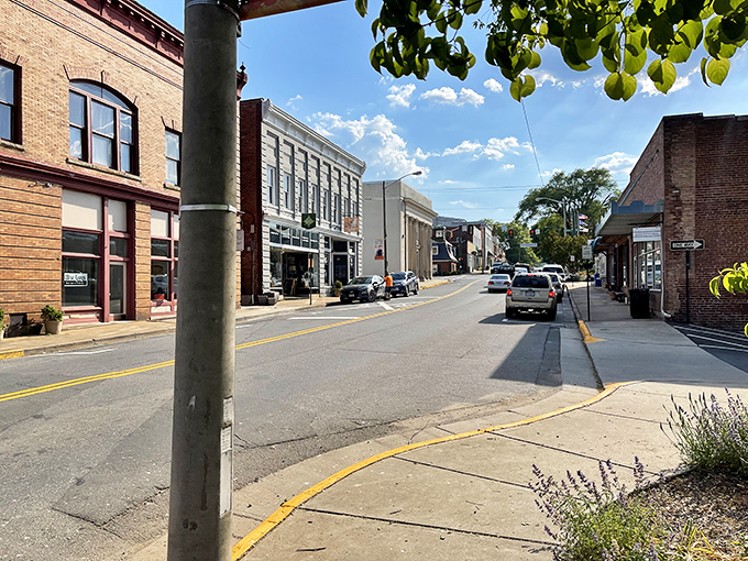 Main Street in Orange looks like a movie set where small-town America still thrives, complete with historic brick buildings and zero traffic jams.
