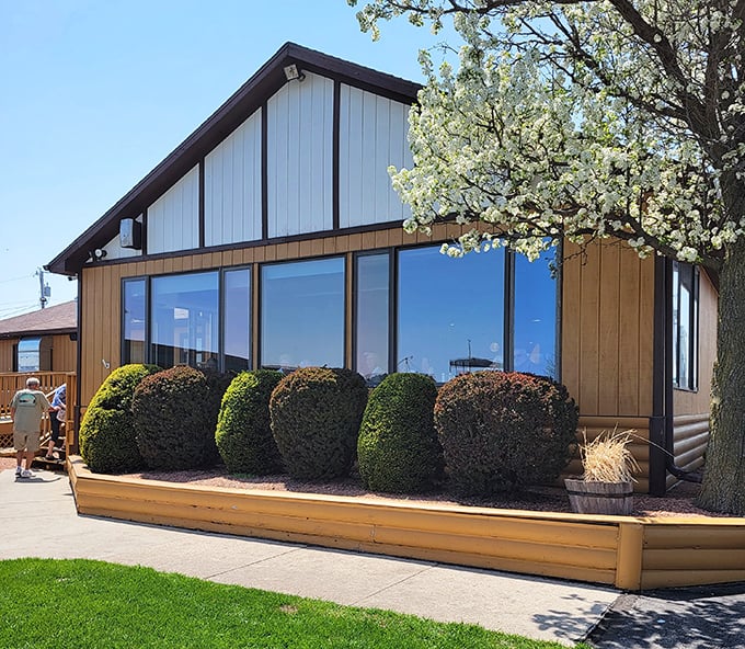 The view at Wendt's combines rustic charm with picture-perfect scenery. Those windows aren't just for show&mdash;they're portals to Lake Winnebago's shimmering waters.