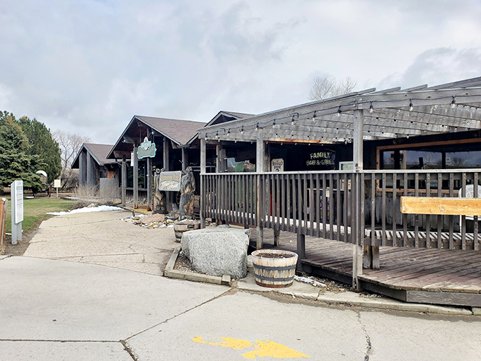 Rustic charm meets Western hospitality at this unassuming wooden exterior. Wyoming's answer to "if a cabin could cook."