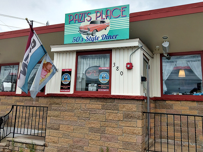 The turquoise sign with its classic '50s car promises a time-traveling breakfast experience that Rhode Islanders have been keeping secret for too long.