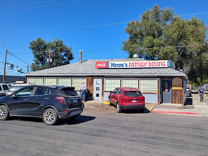 The unassuming exterior of Norm's Family Dining stands as a beacon for hungry Twin Falls locals seeking authentic diner fare.