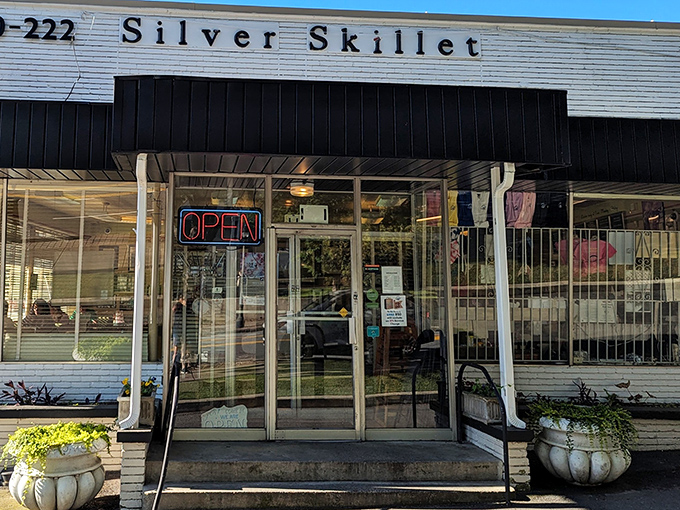 The unassuming exterior of Silver Skillet belies the culinary treasures within. Like all great diners, it promises more with flavor than flash.