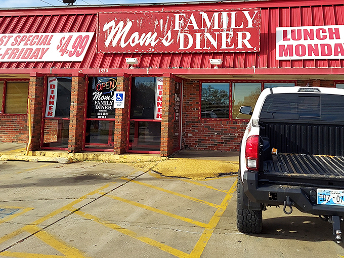 Pickup trucks and comfort food &ndash; the quintessential Oklahoma pairing found daily at Mom's Family Diner in Broken Arrow.