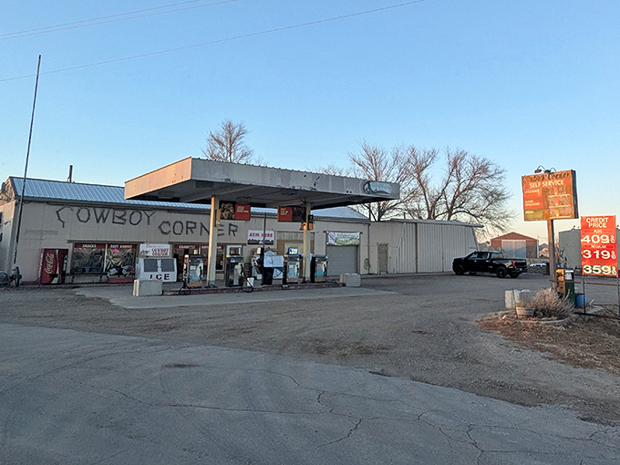Don't let the humble exterior fool you—Cowboy Corner in Interior, SD might look like just another gas station, but culinary treasures await inside.