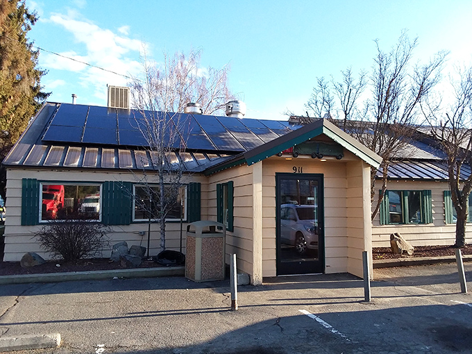 The sunshine bouncing off those solar panels is almost as bright as the promise of what's cooking inside this unassuming yellow treasure in Cle Elum.