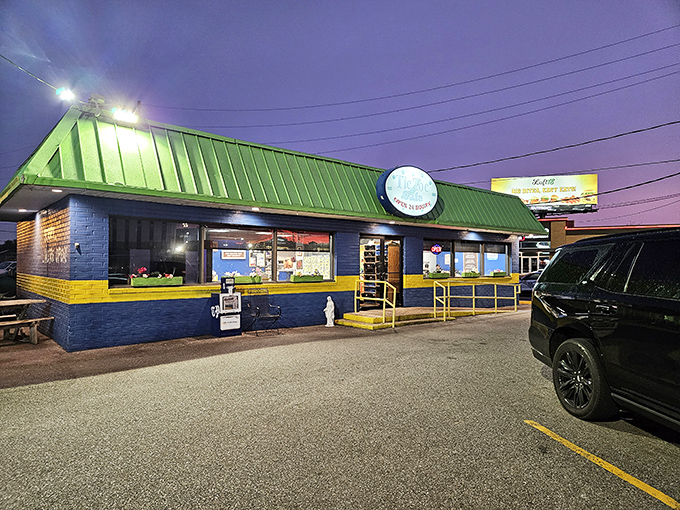 As twilight falls, Tic-Toc's neon glow becomes a lighthouse for night owls and early birds alike, beckoning with the promise of hot coffee and hearty meals.