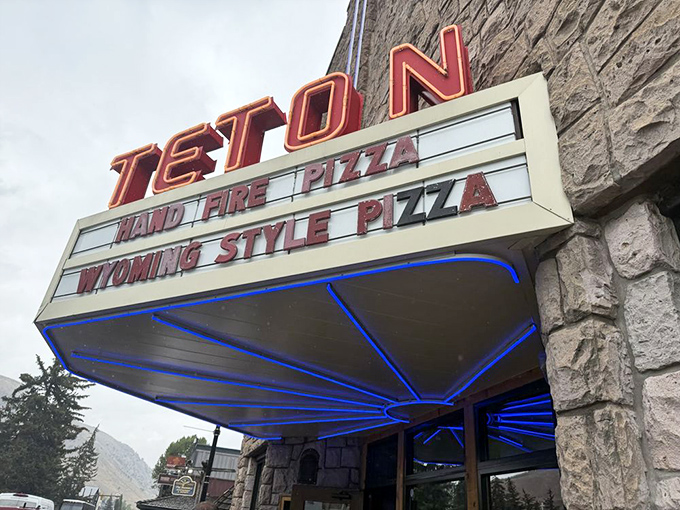 The iconic Teton Theater marquee now announces a different kind of showstopper - wood-fired pizza that deserves its name in lights.
