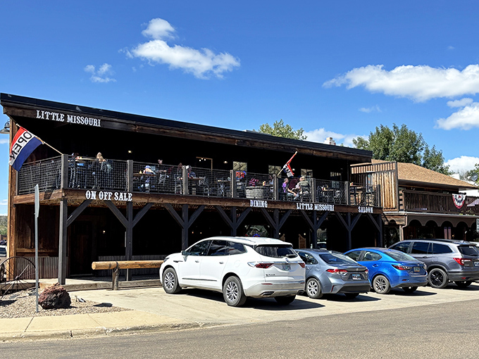 The Little Missouri's weathered wooden facade isn't trying to impress anyone&mdash;which is exactly why it impresses everyone who visits this Medora landmark.
